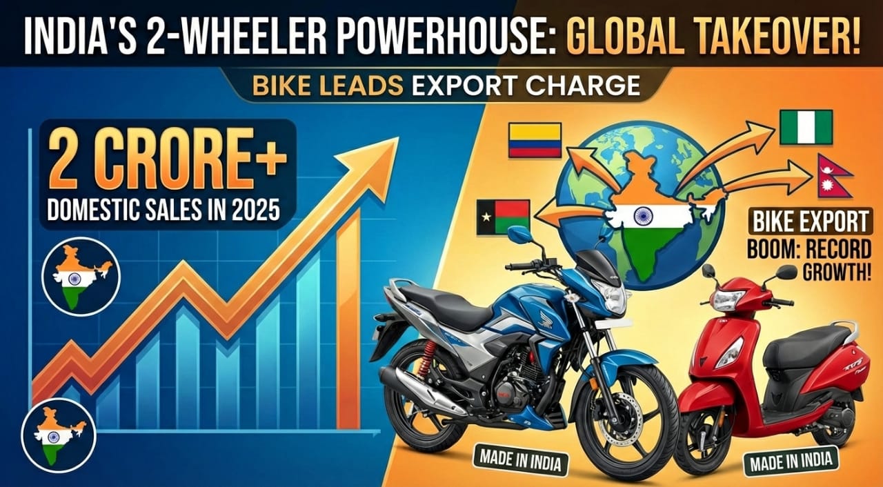 Two-wheeler sales zoom past 2 crore in 2025 in India